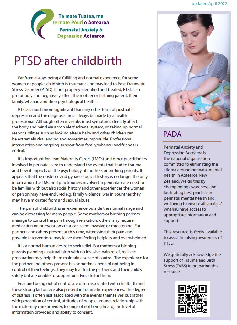 Post Traumatic Stress Disorder - PADA - Perinatal Anxiety & Depression ...