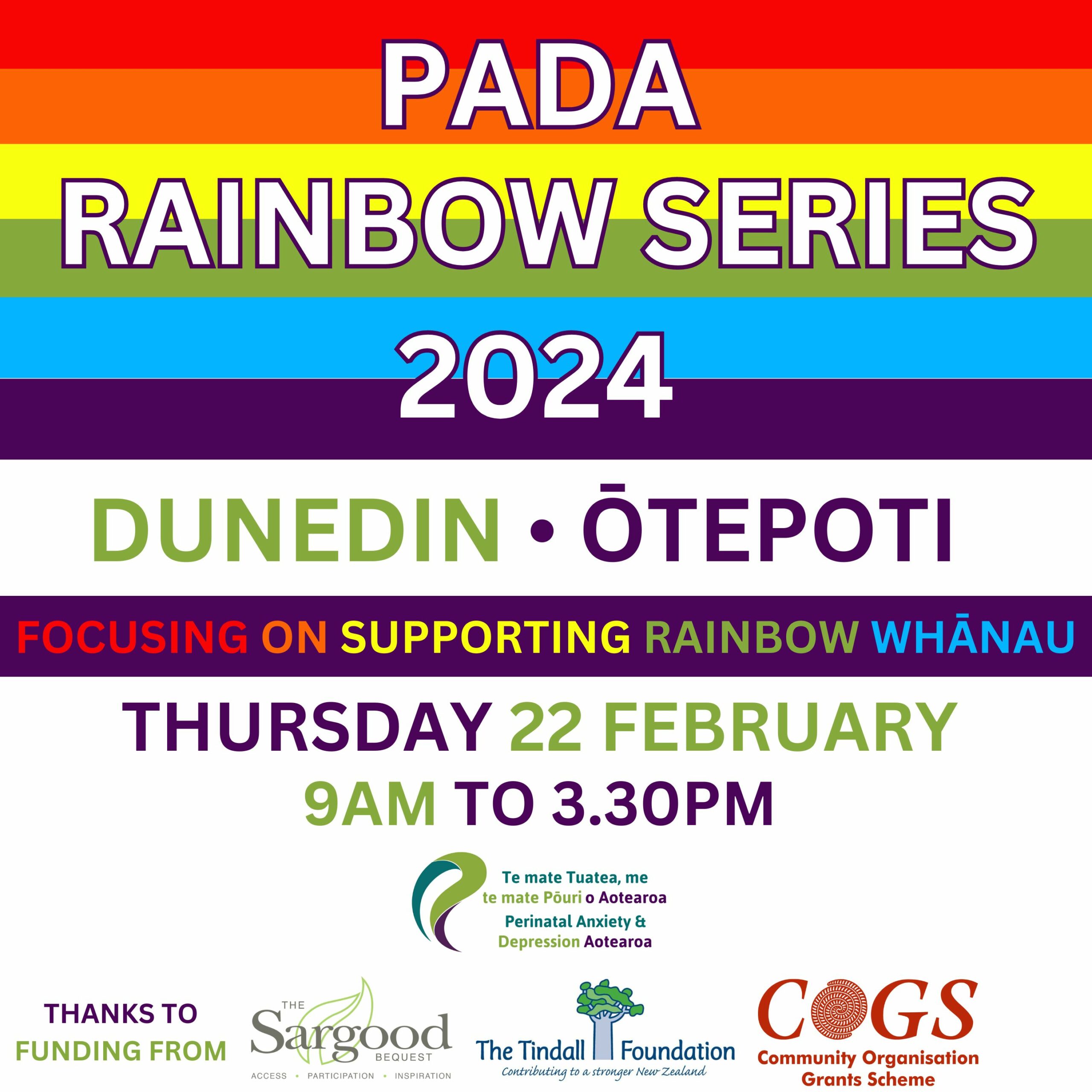 PADA PADA Rainbow Series - Dunedin - 22 February 2024